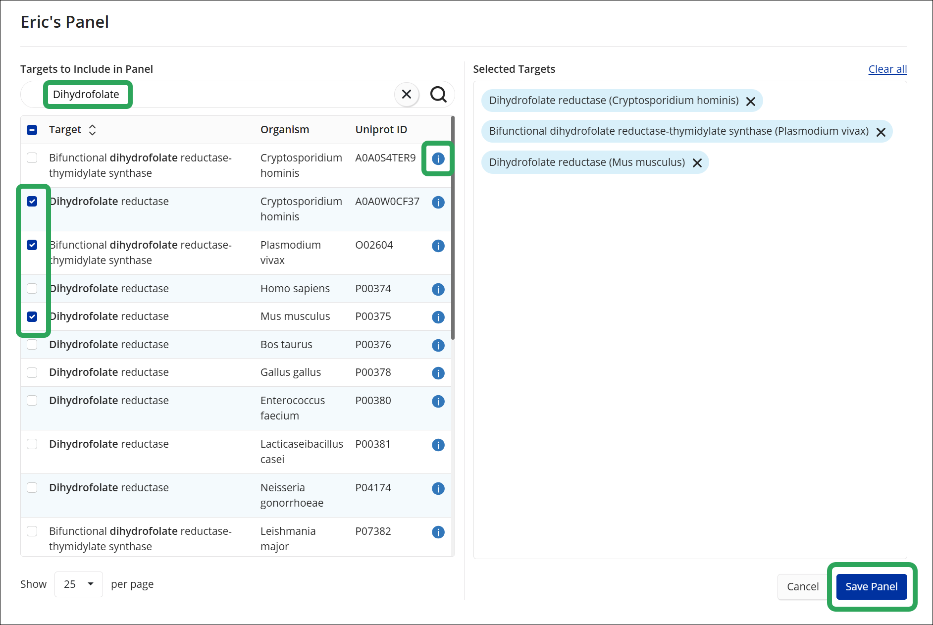 Create Custom Analytics Panels – BioFinder